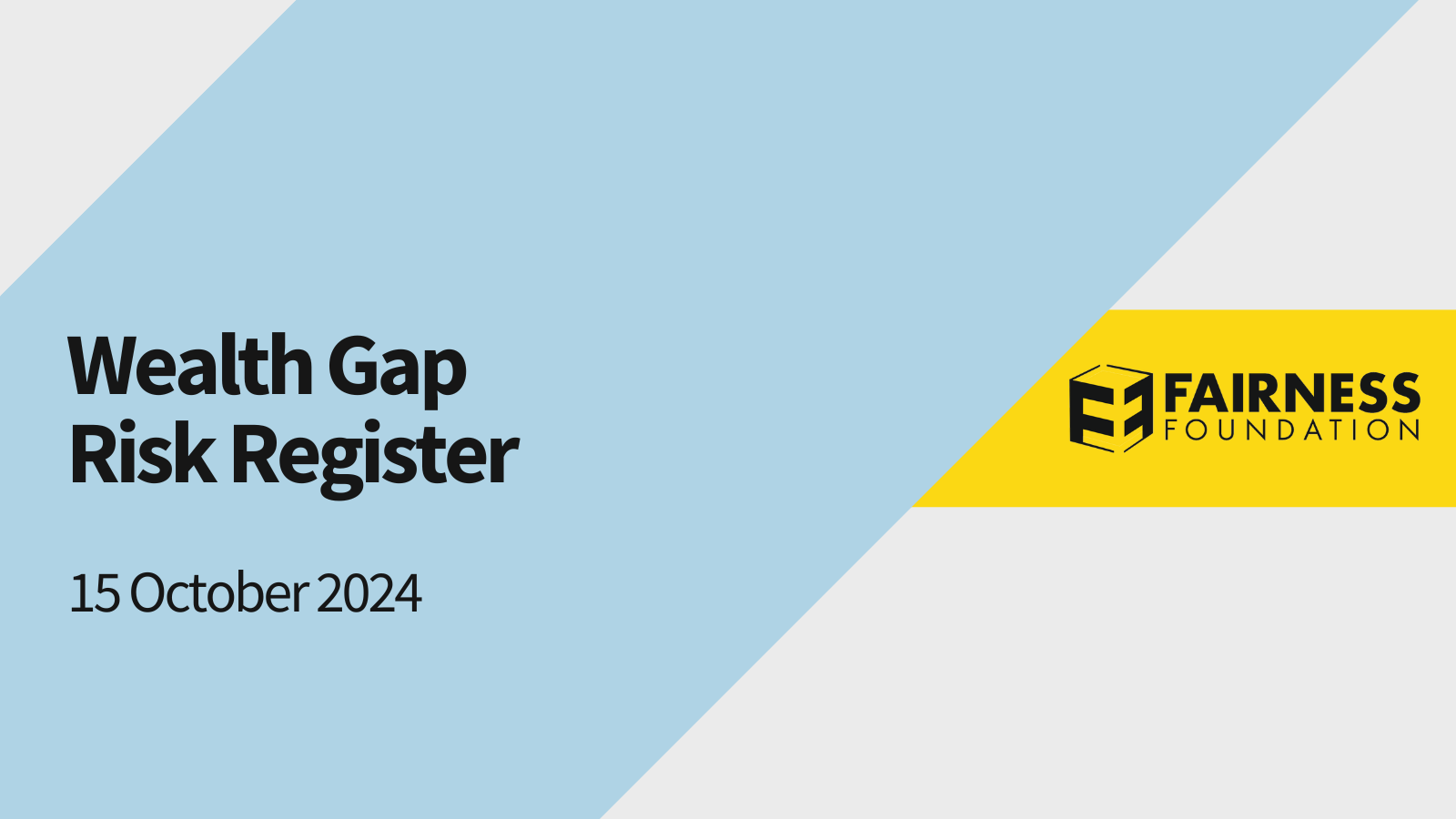 Wealth Gap Risk Register