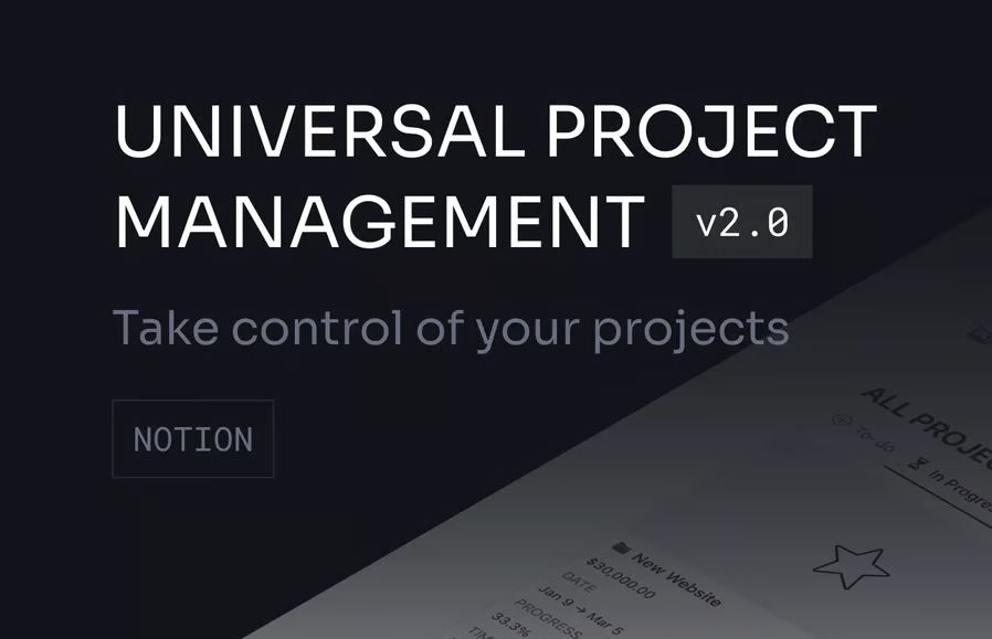 Universal Project Management v2.0