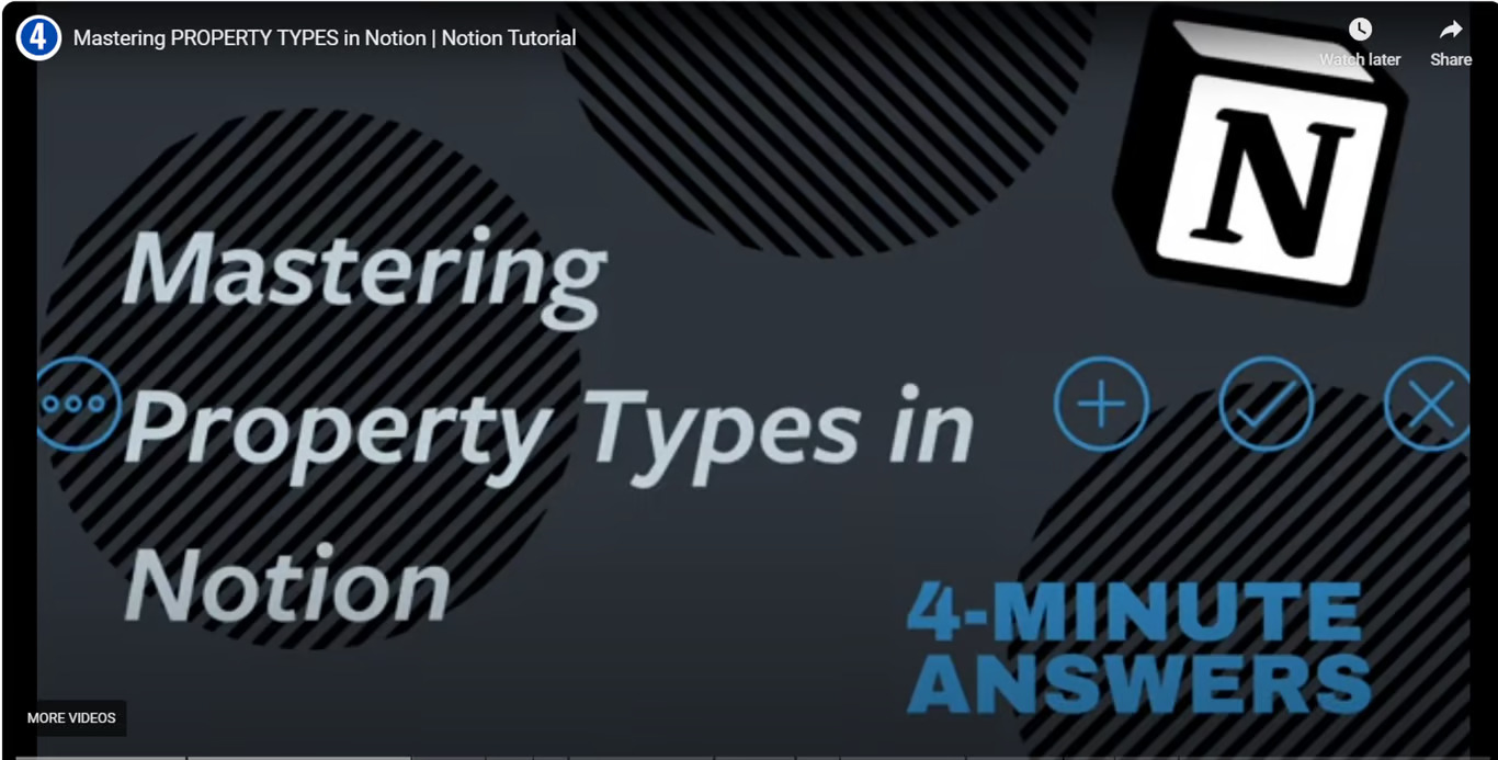 Mastering PROPERTY TYPES in Notion | Notion Tutorial