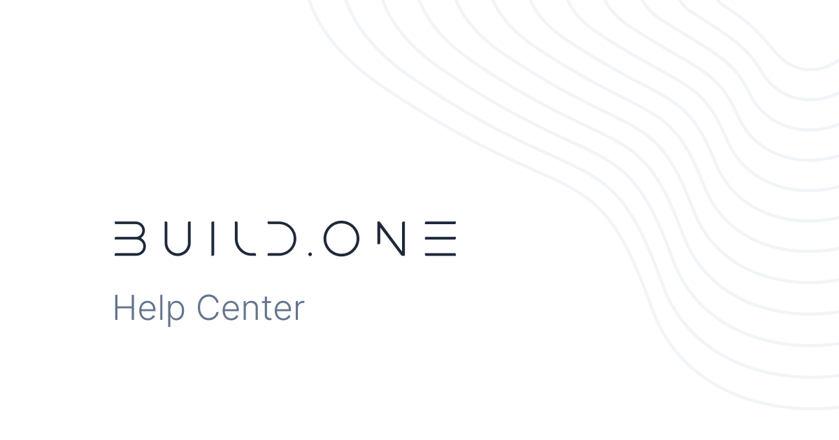 Build.One - Help Center