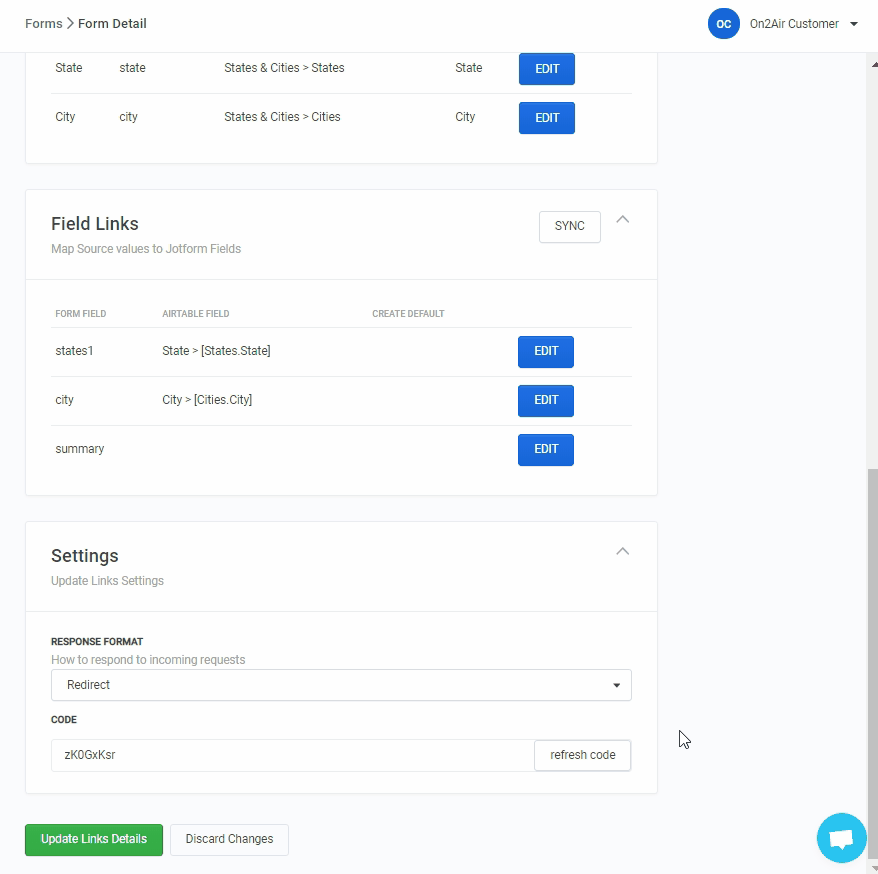 Links - Prefill Form Field with Data
