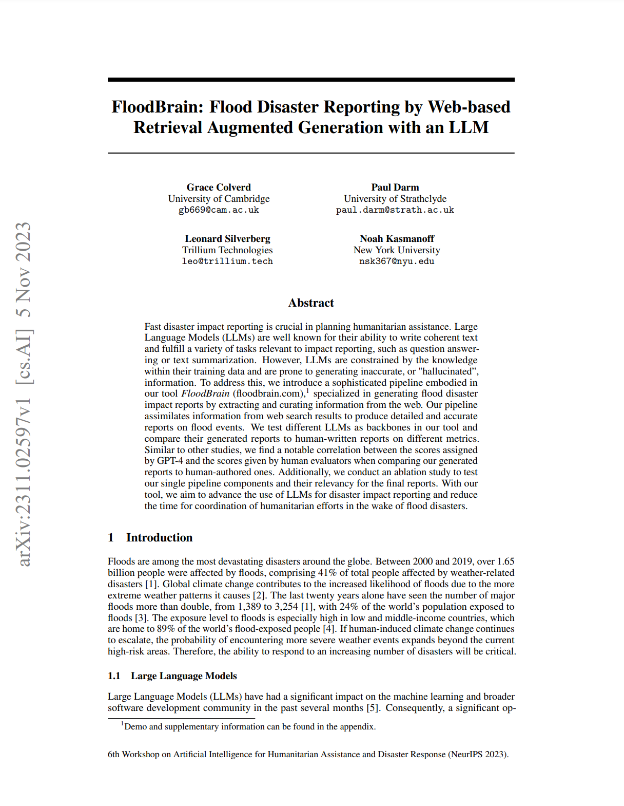 [paper] FloodBrain: Flood Disaster Reporting by Web-based Retrieval ...