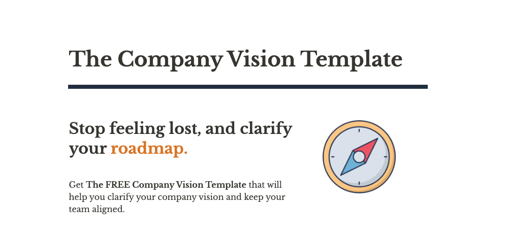 The Company Vision Template