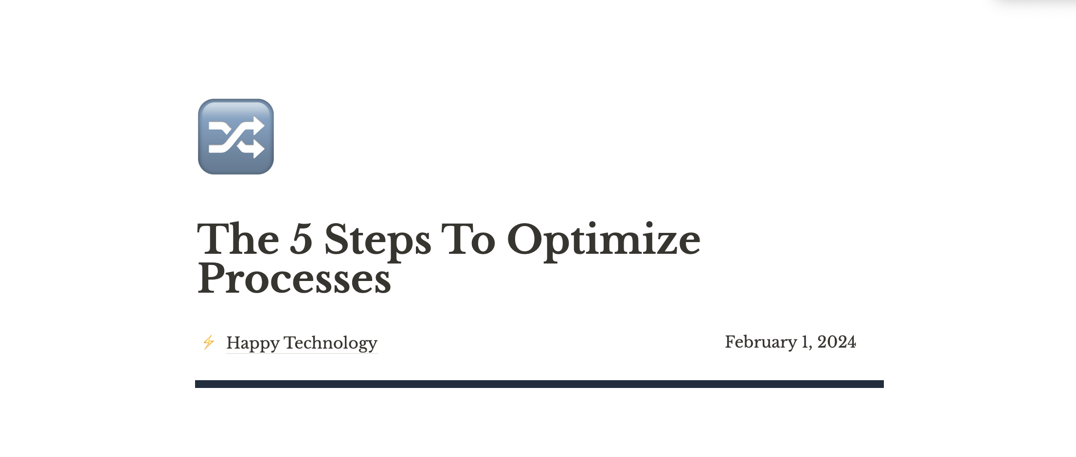 The 5 Steps To Optimize Processes