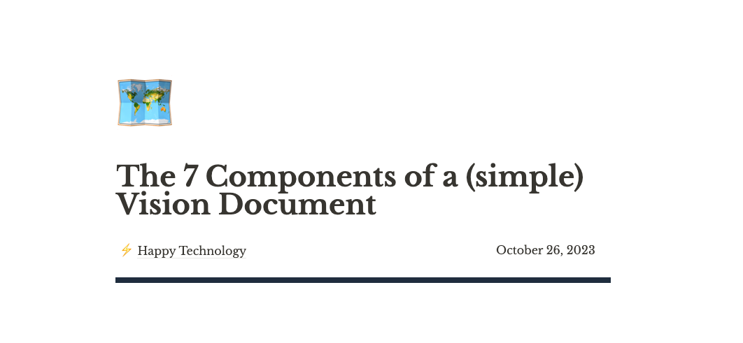 The 7 Components of a (simple) Vision Document