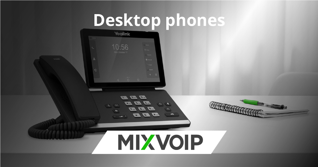 Business VoIP desktop phones with SIP and PoE support