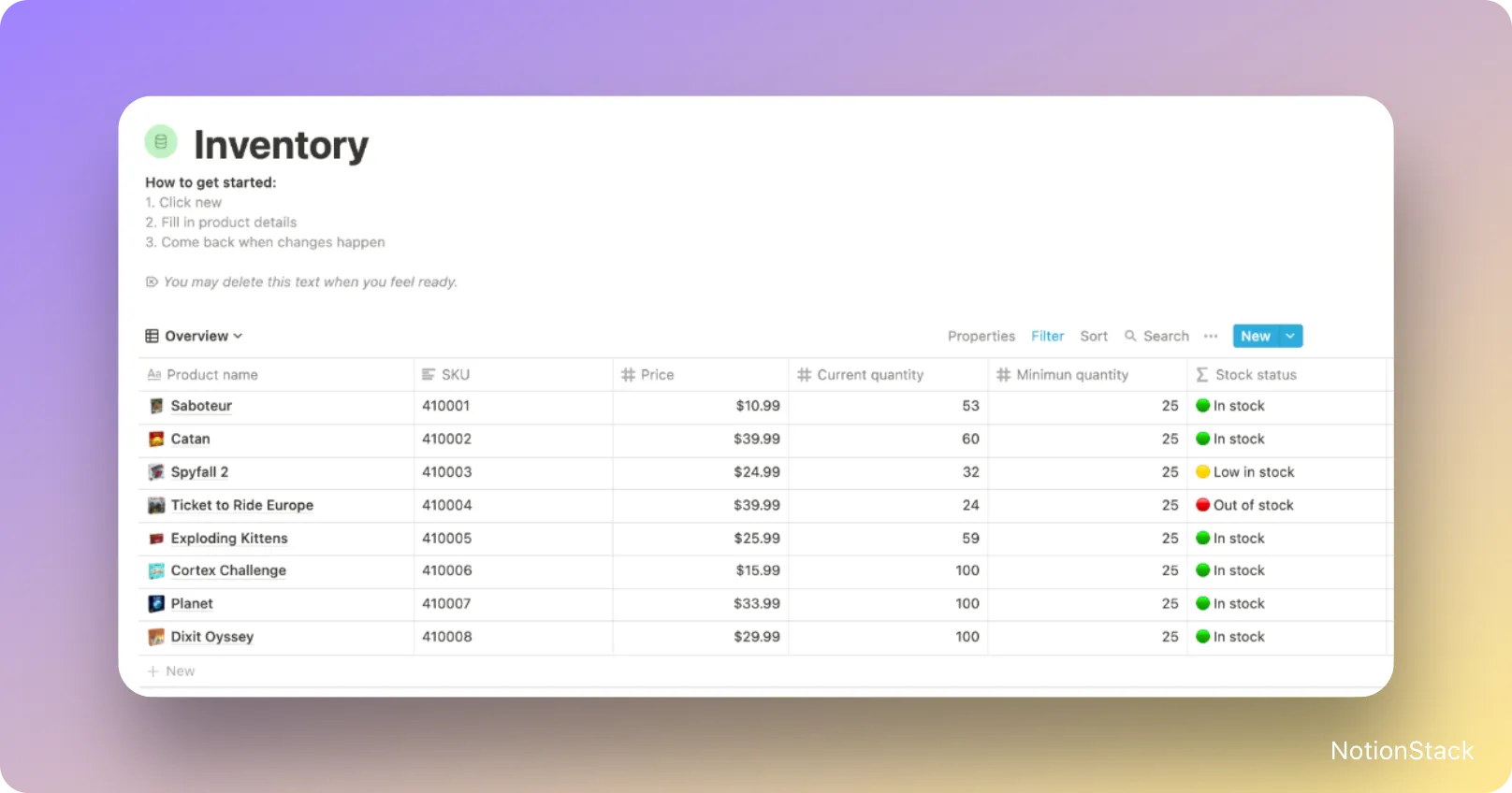 Notion E-Commerce Business Kit