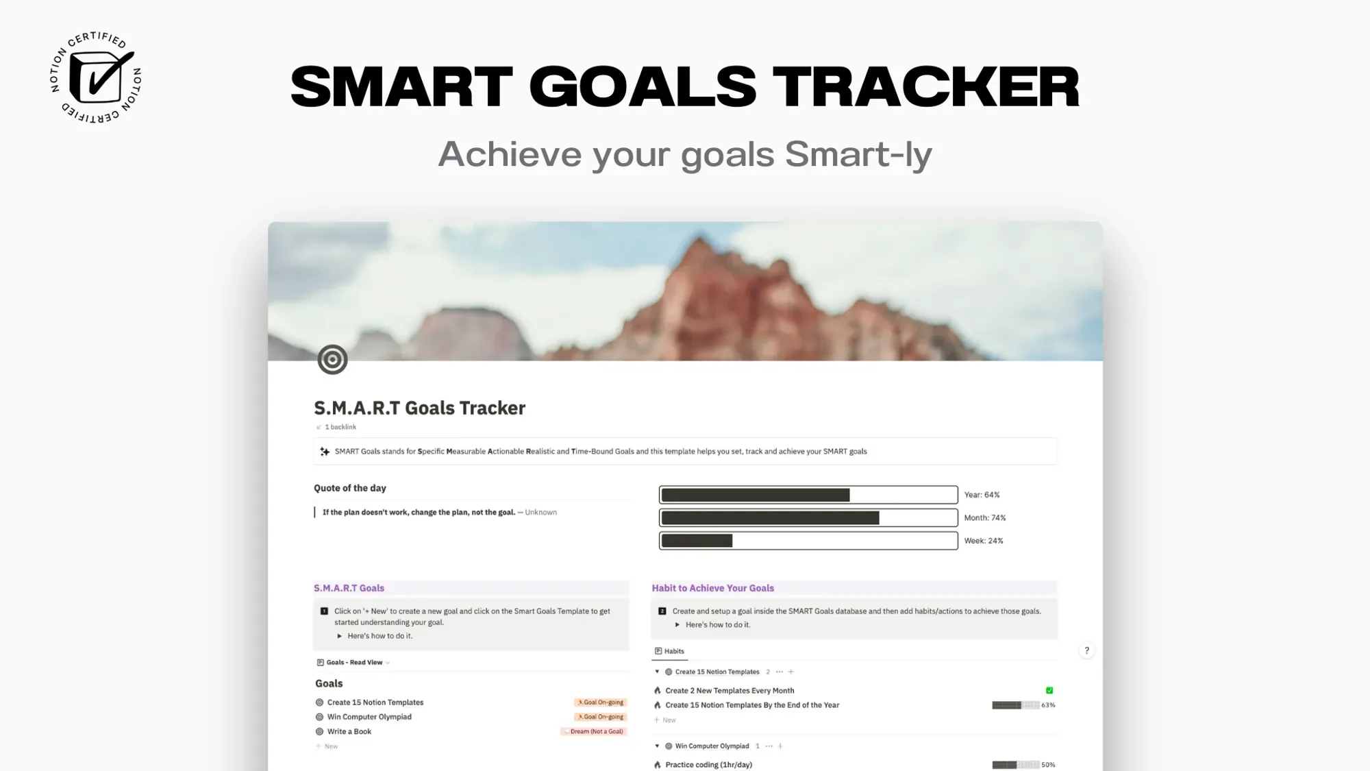 SMART Goals Tracker: Capture Measure and Achieve Your Goals