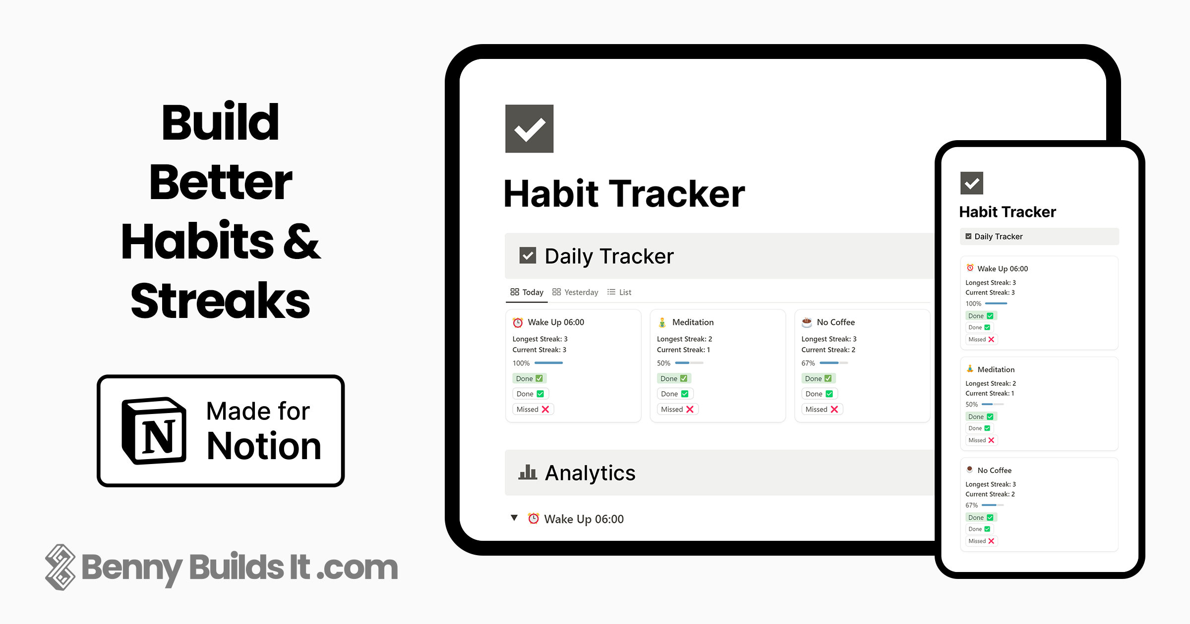 Notion Habit Tracker Template (2025) | Benny Builds It