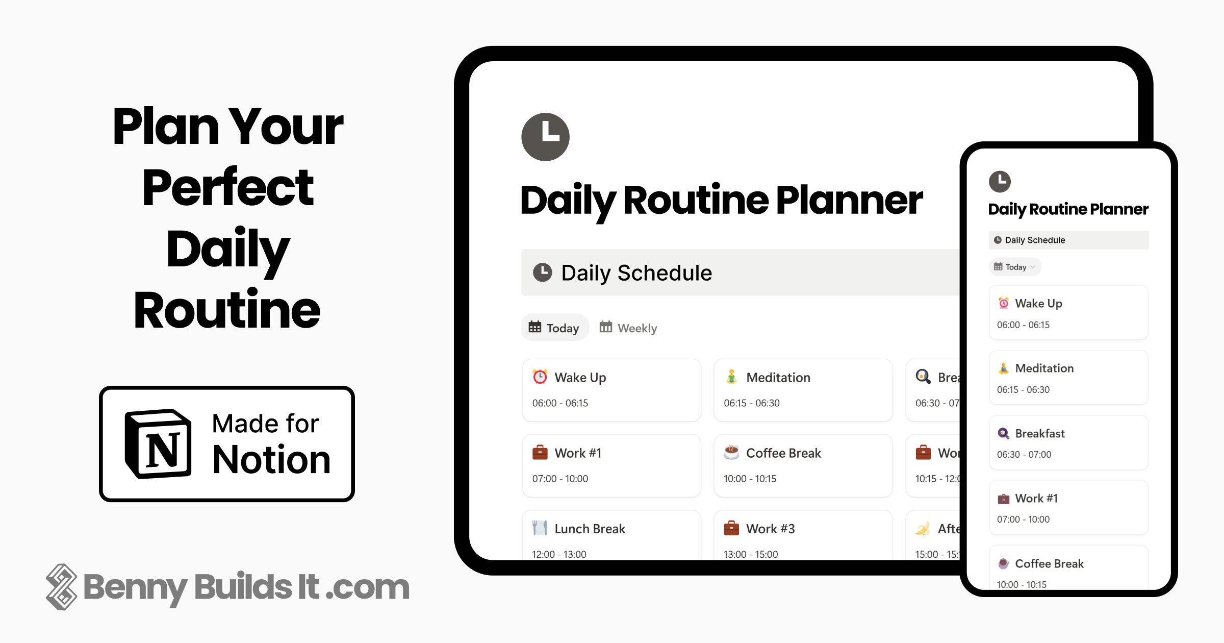 Notion Daily Routine Planner Template (2025) | Benny Builds It
