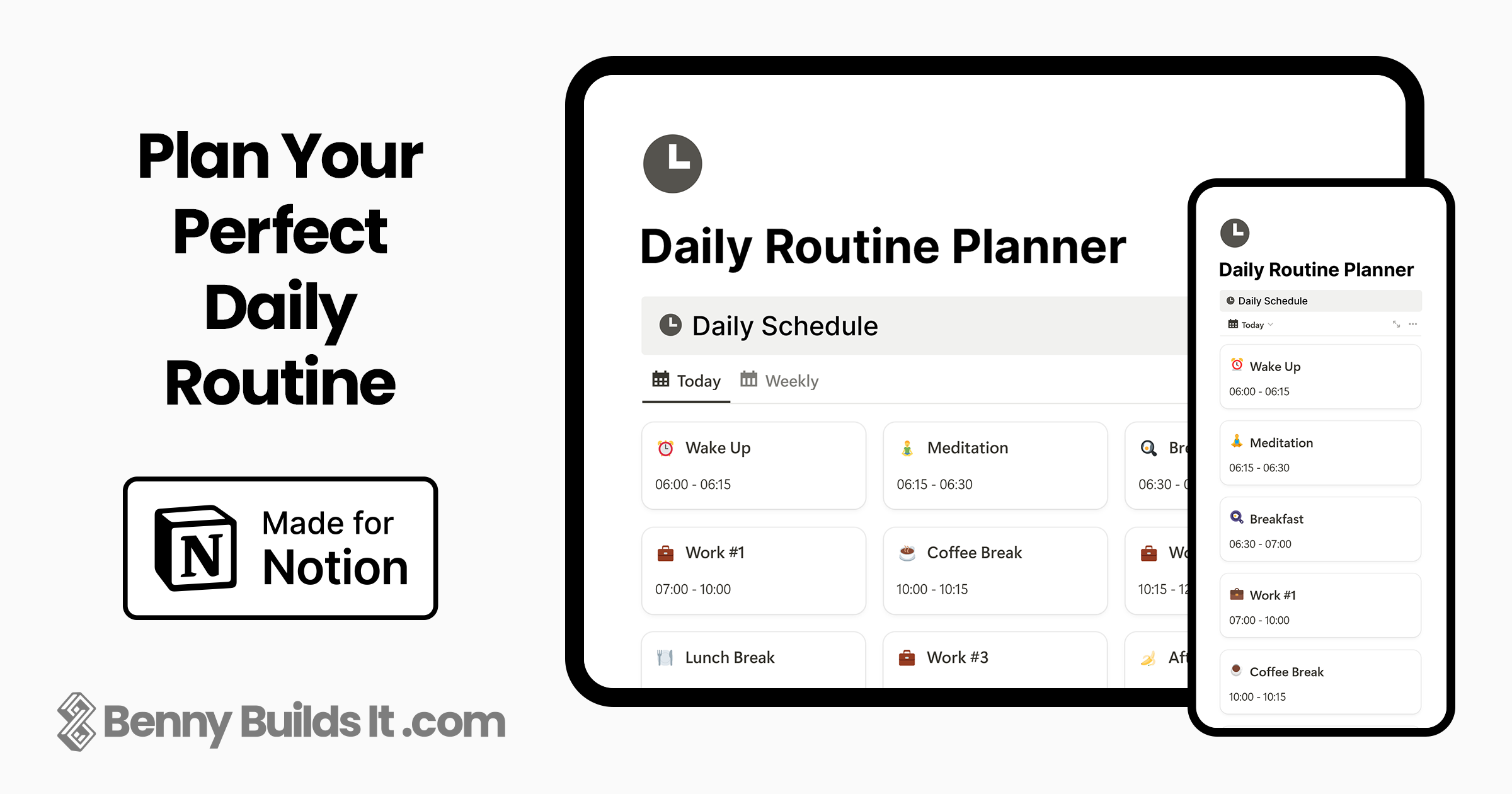 Notion Daily Routine Planner Template (2025) | Benny Builds It
