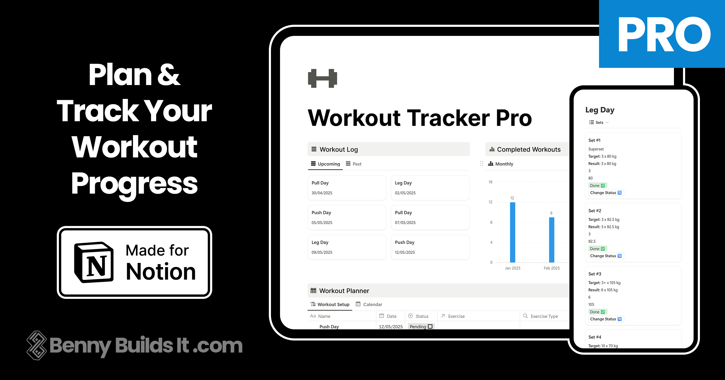Notion Workout Tracker Template (2025) | Benny Builds It